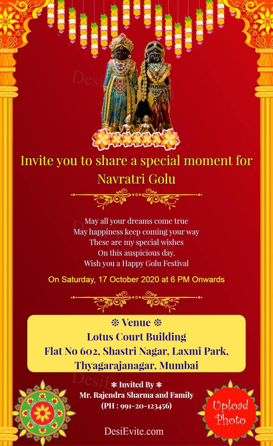 Hindi navratri-golu-invitation-card-with-photo (நவராத்திரி கொலு விழா ...