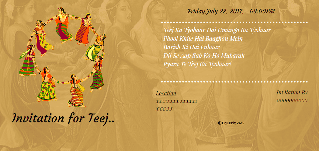 Invitation for Teej