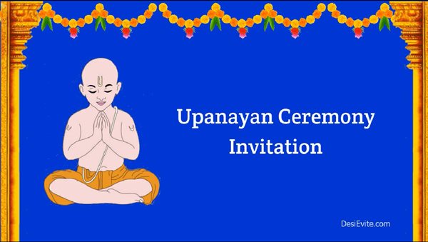 Upanayan Ceremony Invitation