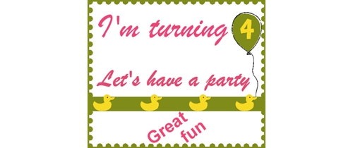 Quotes For 4th Birthday Party Invitation