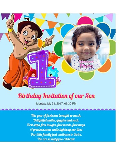  View 20 First Birthday Invitation Card Design Online Free