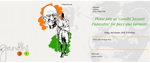 free Gandhi Jayanti Invitation Card & Online Invitations