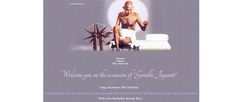 free Gandhi Jayanti Invitation Card & Online Invitations