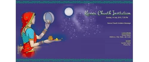 free Karwa Chauth Invitation Card & Online Invitations