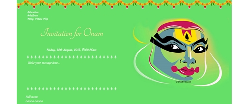 free Onam Festival Invitation Card & Online Invitations
