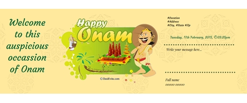 free Onam Festival Invitation Card & Online Invitations
